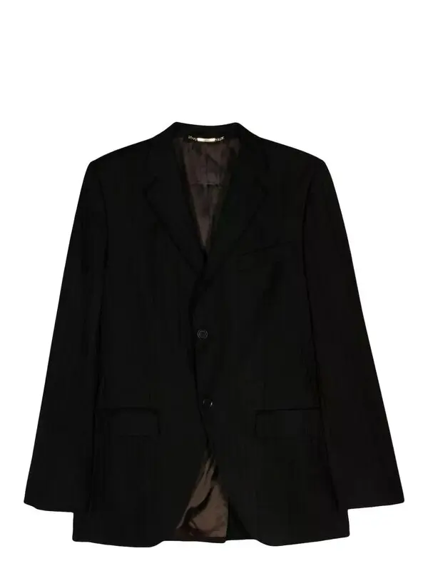 Dolce & Gabbana 2000s Pinstriped Single-breasted Jacket - Black