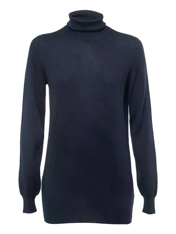 Loro Piana Cashmere Roll Neck Sweater - Blue