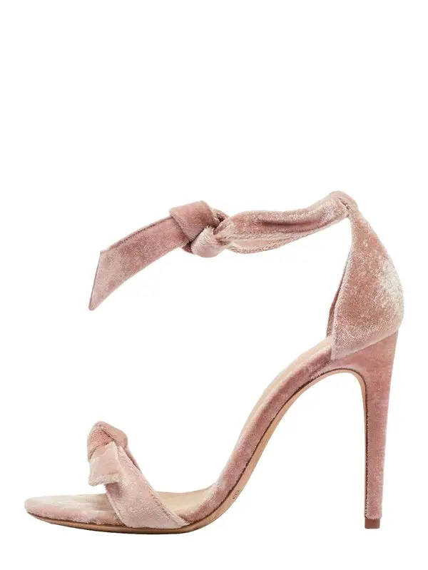 ALEXANDRE BIRMAN 105mm Velvet Heeled Sandals - Pink