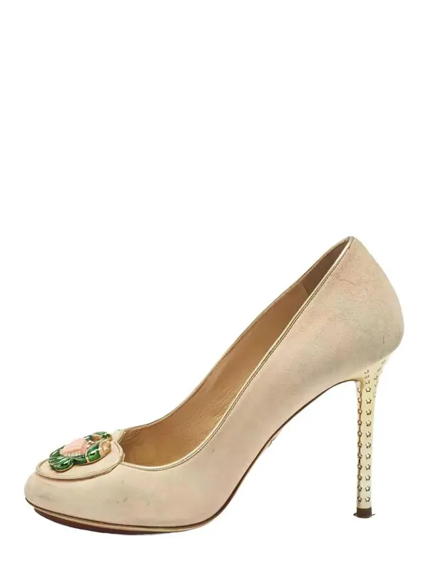 CHARLOTTE OLYMPIA 110mm Embellished Stiletto Pumps - Neutrals