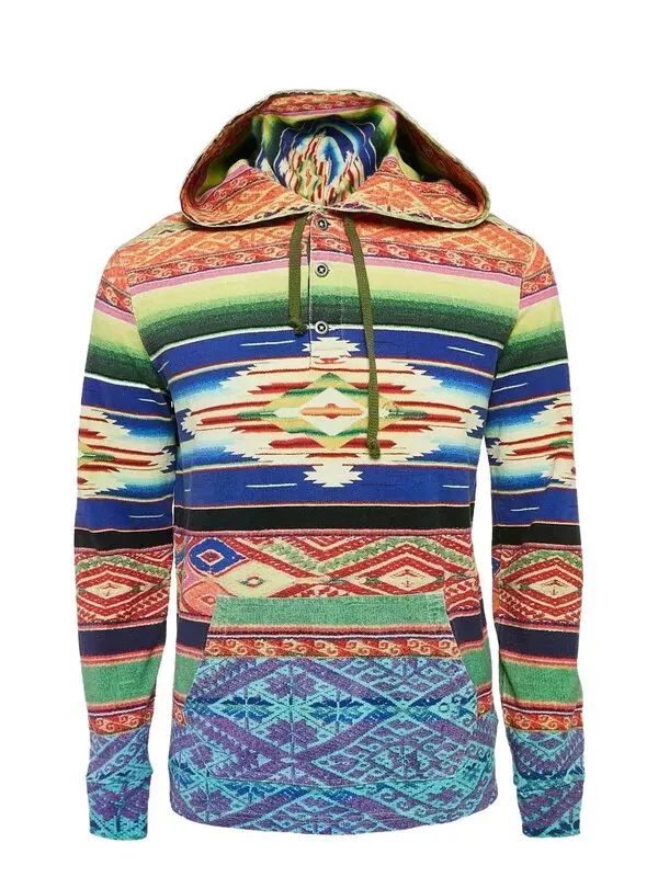 Polo Ralph Lauren Geometric-patterned Hoodie - Blue