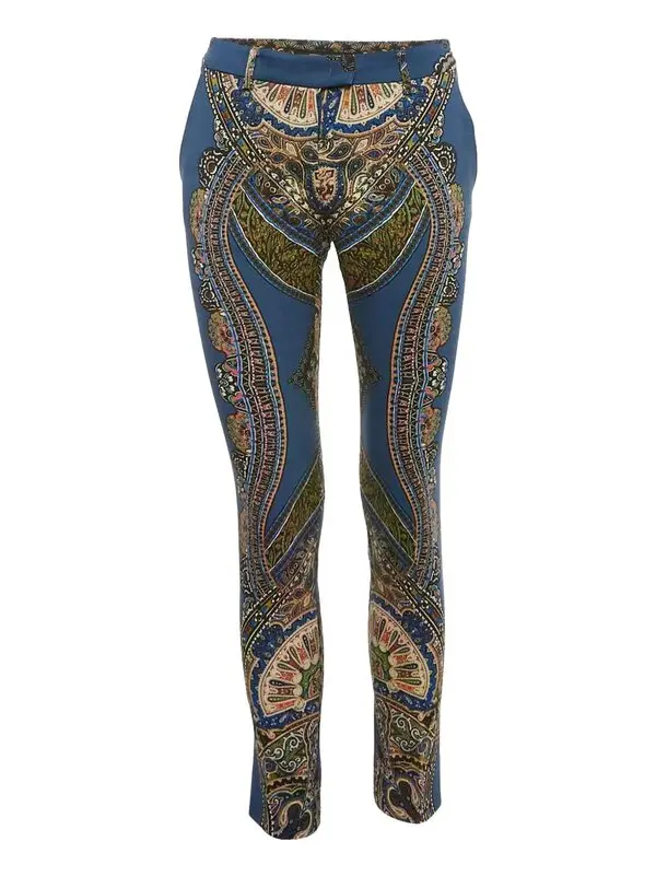 Etro Paisley-print Trousers - Blue