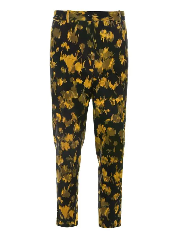 Michael Kors Vintage Ikkat Pocket Trousers - Black And Yellow