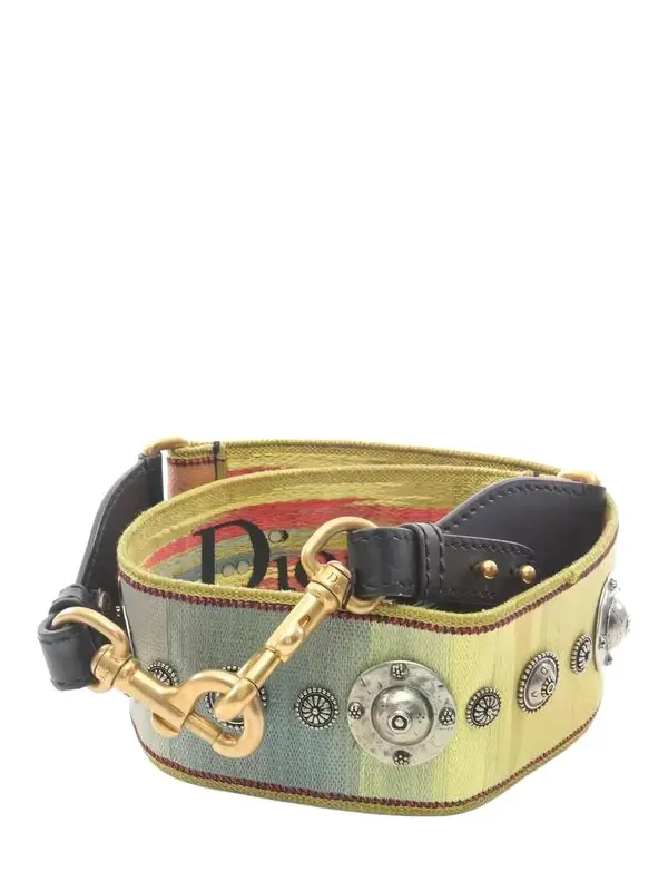 Dior Medallion Embroidered Shoulder Strap - Yellow