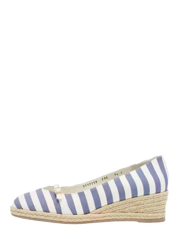 FERRAGAMO 50mm Striped Espadrilles - Blue