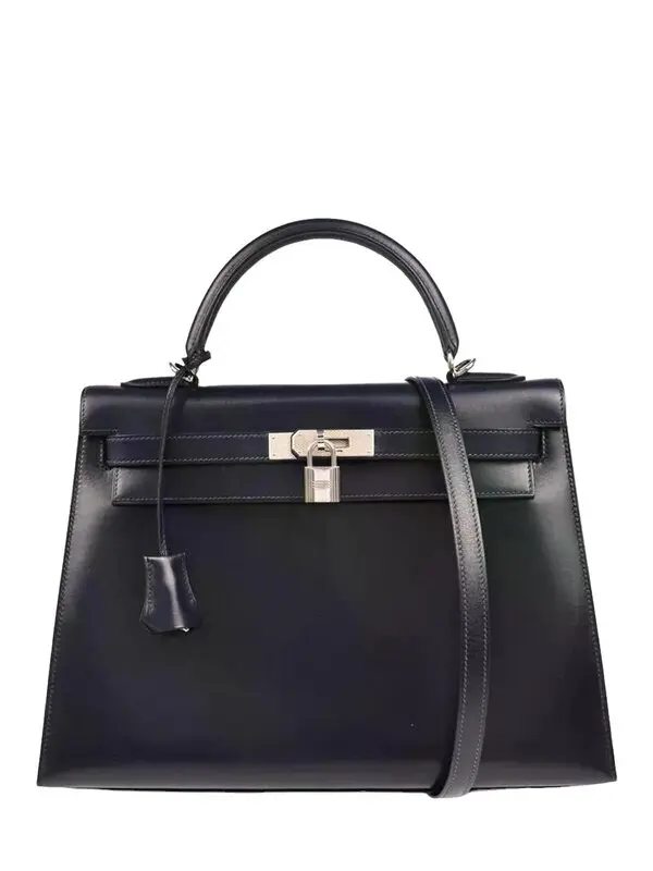 Hermès 2003 Kelly 32 Sellier Two-way Handbag - Blue