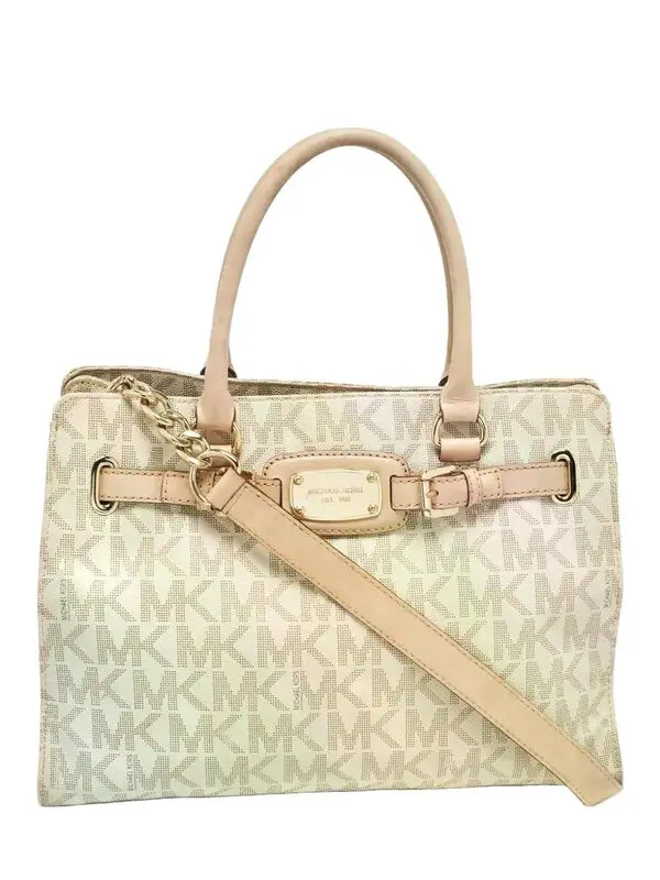 Michael Kors Monogram Leather Tote - Neutrals