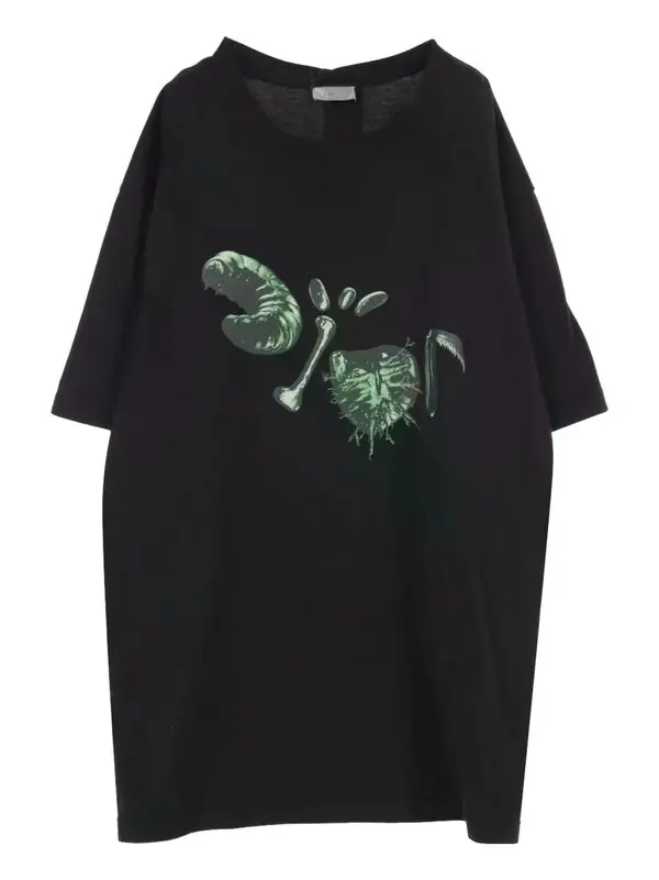 Dior X Travis Scott 2010s Cactus Jack-logo Cotton T-shirt - Black