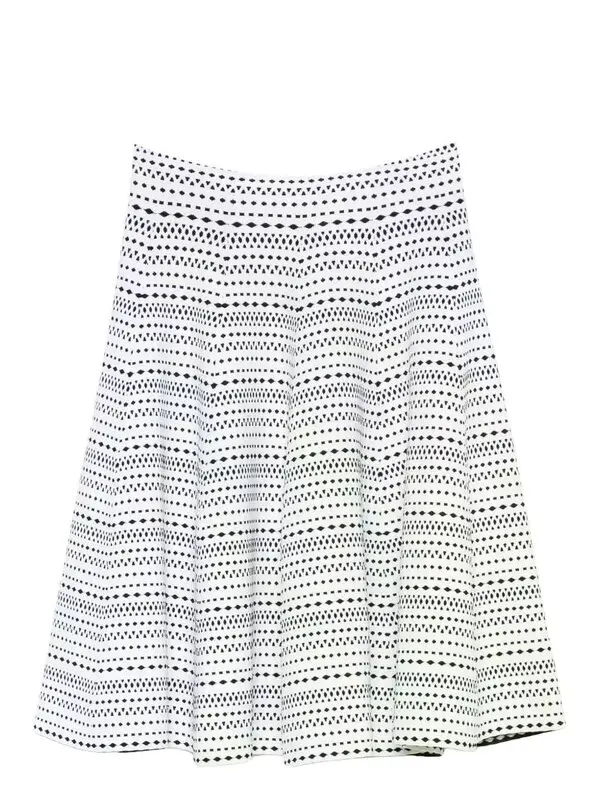 Alaïa 2000s Knitted Midi Skirt - White