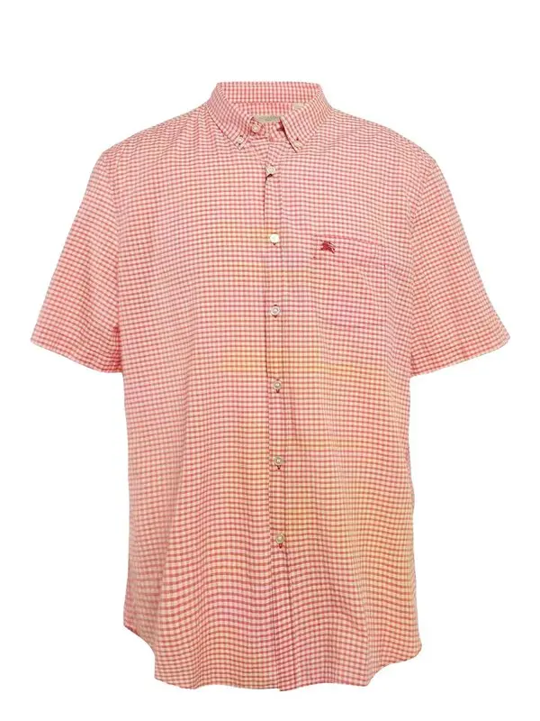 Burberry Gingham-check Cotton Shirt - Red