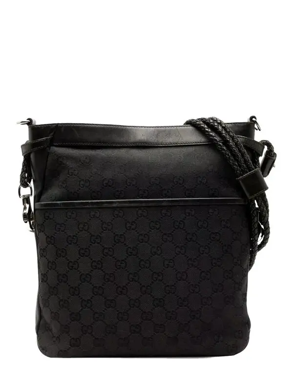 Gucci Gg Canvas Crossbody Bag - Black