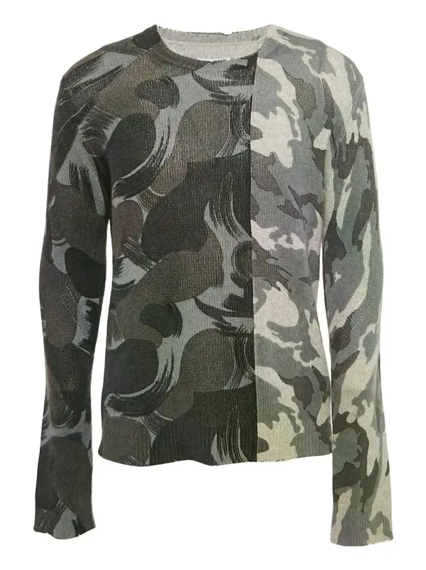 Zadig&Voltaire Camouflage Pattern Cashmere Sweater - Grey