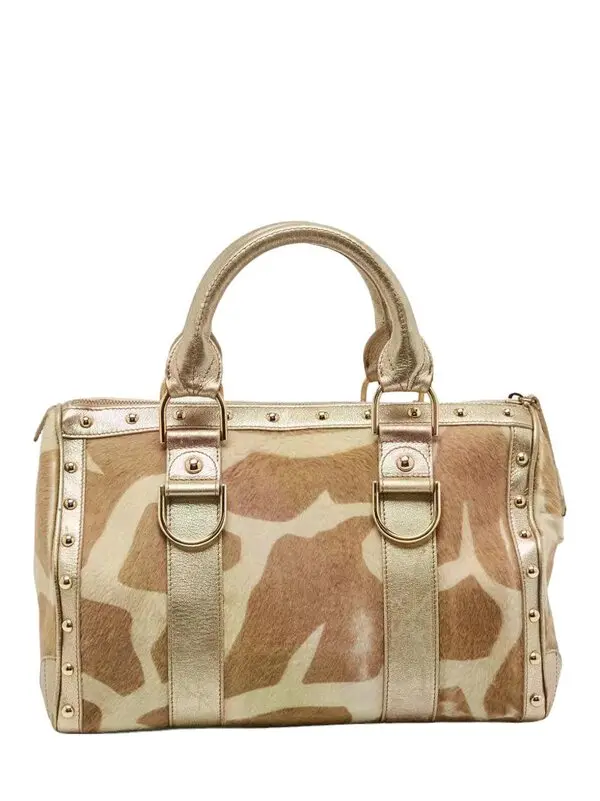 Versace Abstract-pattern Print Tote Bag - Gold
