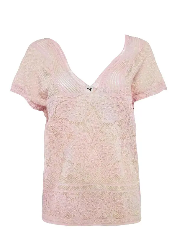Missoni Floral-pattern Knit Top - Pink