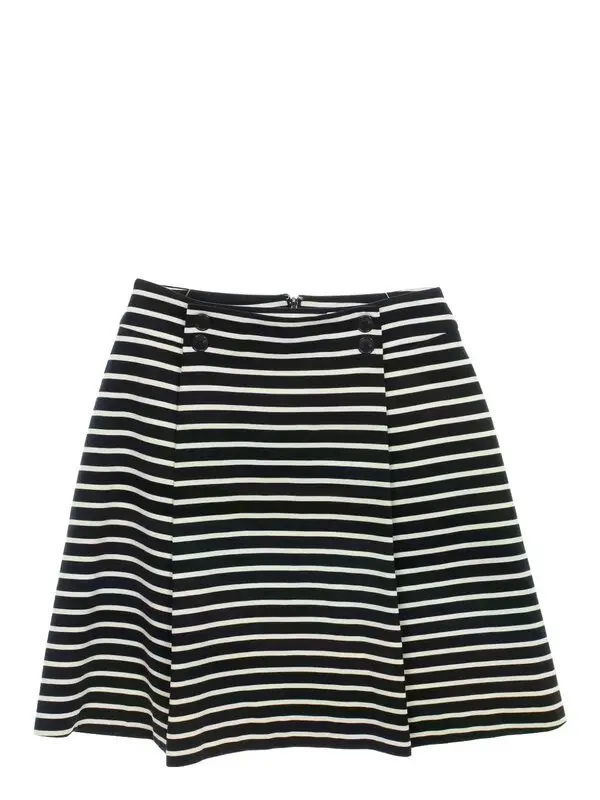 Dior Striped Buttoned Skirt - Blue