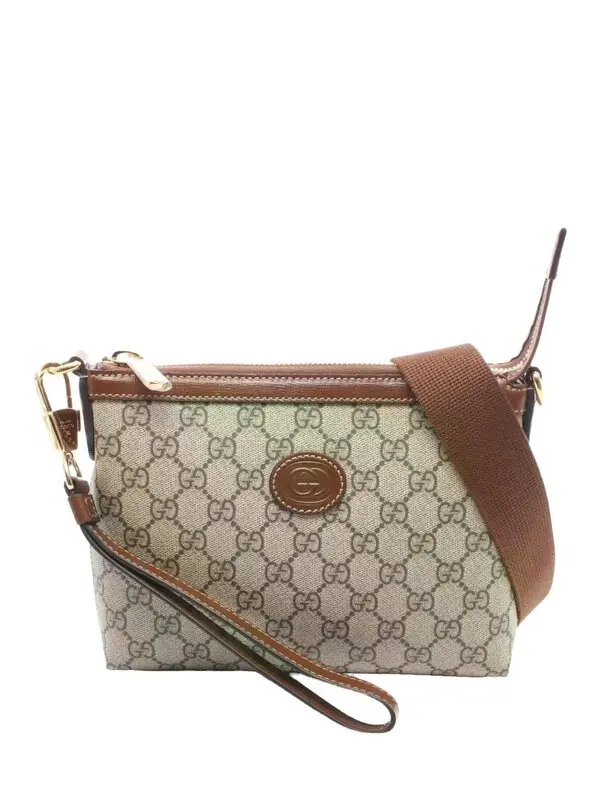 Gucci Gg Supreme Clutch Bag - Brown