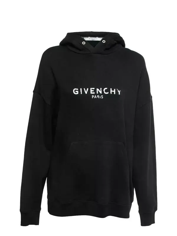 Givenchy Cotton Logo-print Hoodie - Black
