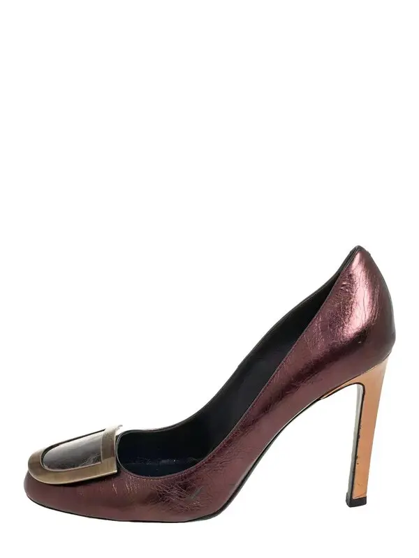 ROGER VIVIER 100mm Ecusson Pumps - Brown