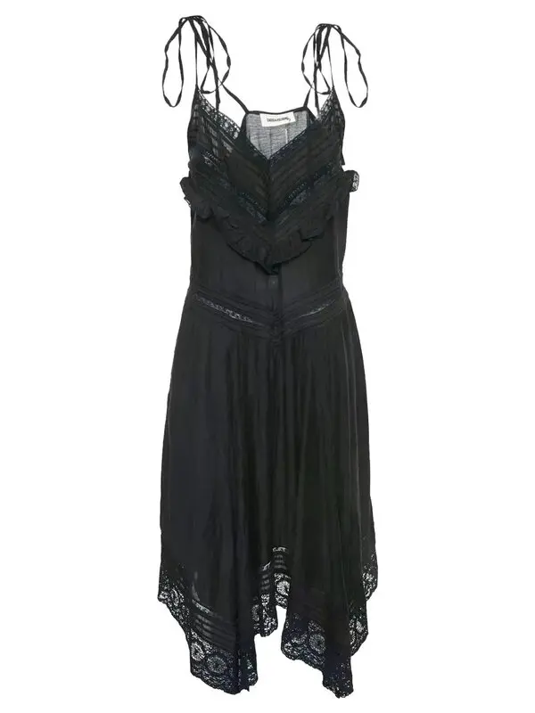 Zadig&Voltaire Lace-trim Asymmetric Dress - Black