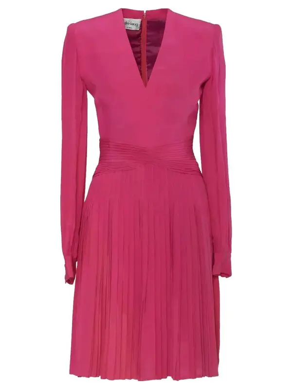 André Laug Vintage Pleated Midi Dress - Pink