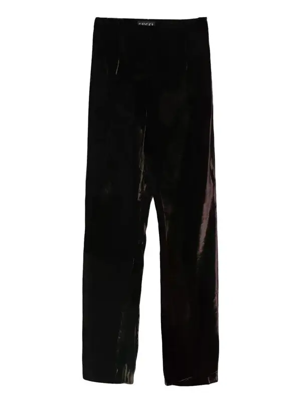 Gucci 2000s Velvet Trousers - Brown
