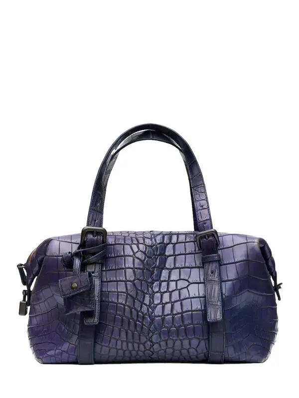 Bottega Veneta Crocodile-embossed Leather Tote Bag - Purple