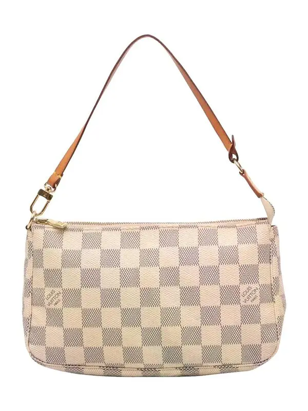 LOUIS VUITTON Damier Azur Pochette Accessoires - White