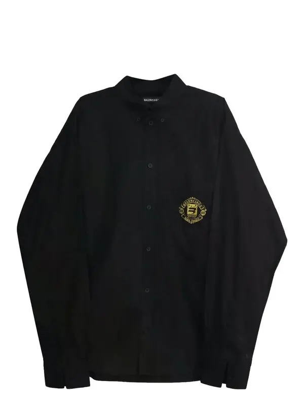 Balenciaga Quest Logo-embroidered Shirt - Black