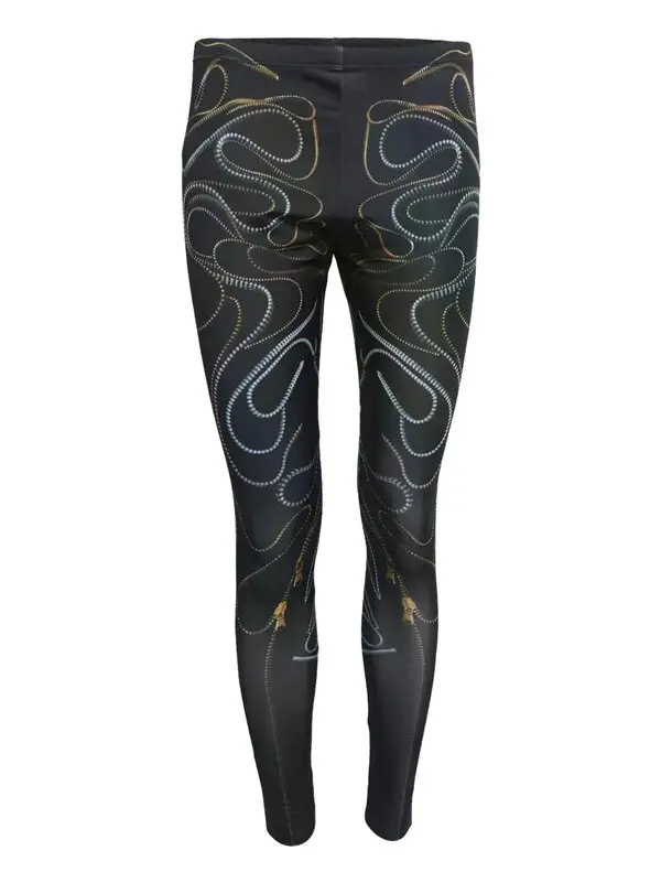 Alexander McQueen Zip-pattern Leggings - Black