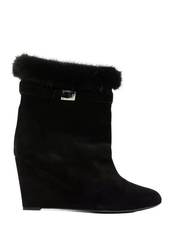 Dior Faux-fur Boots - Black