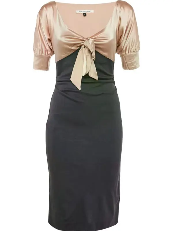 Diane Von Furstenberg Vintage Bow-detail Midi Dress - Pink