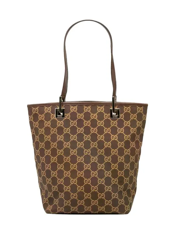 Gucci Gg Canvas Tote Bag - Brown