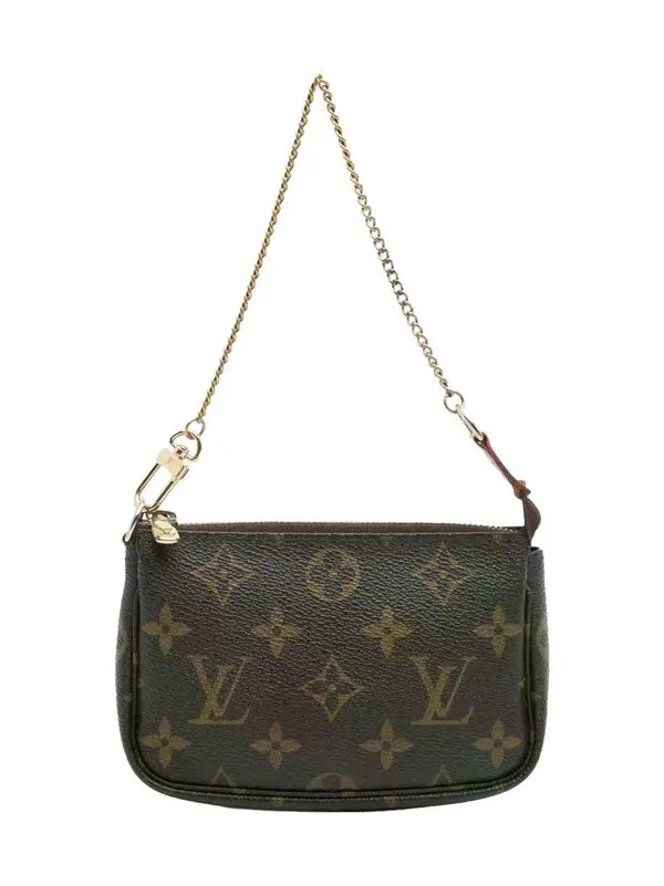 LOUIS VUITTON 2007 Monogram Mini Pochette Accessoires Handbag - Brown