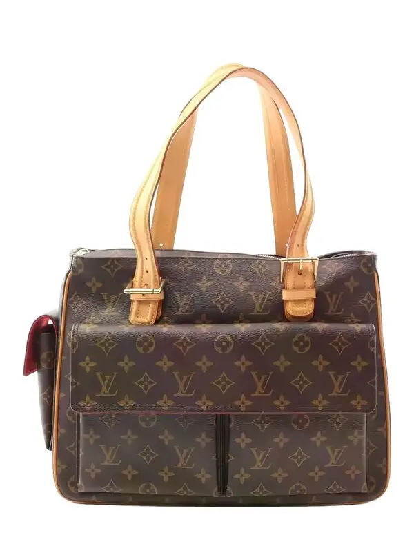 LOUIS VUITTON 2004 Monogram Leather Tote Bag - Brown