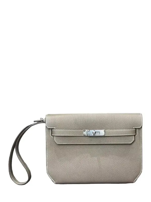 Hermès Kelly Depeches 25 Togo Clutch - Neutrals