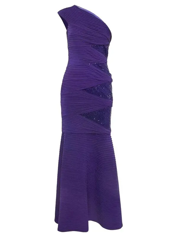 Tadashi Shoji Sequin-embellished Maxi Dress - Purple