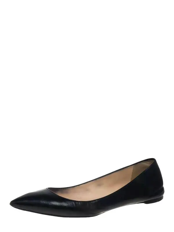 CHRISTIAN LOUBOUTIN Leather Ballerina Shoes - Black