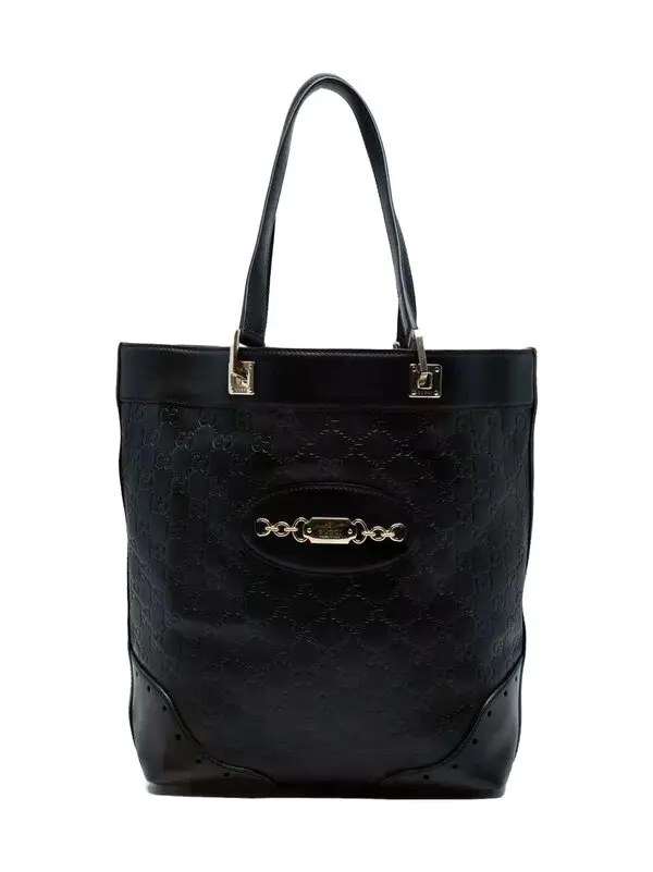Gucci Ssima Punch Tote Bag - Black