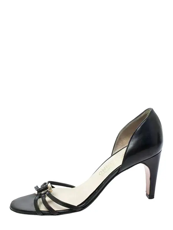 FERRAGAMO 75mm Leather Open-toe Sandals - Black