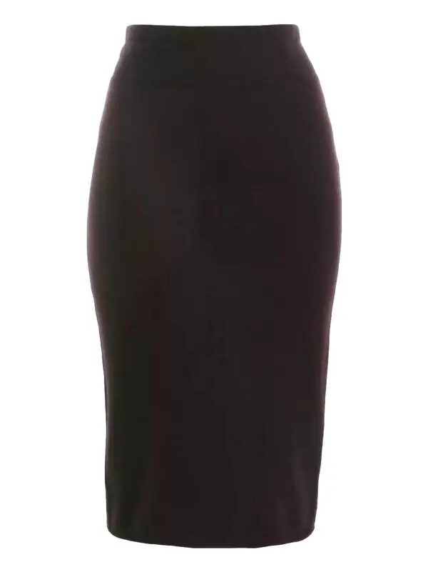 Alaïa 1980s Wool Pencil Skirt - Brown