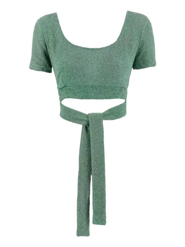 Fendi Bead-embellished Top - Green