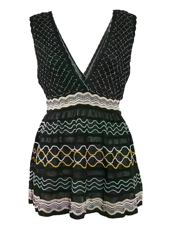 Missoni Textured Wave-knit Top - Black