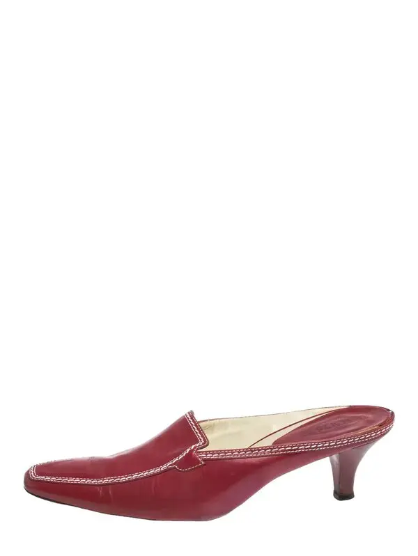 TOD'S 55mm Leather Mules - Red