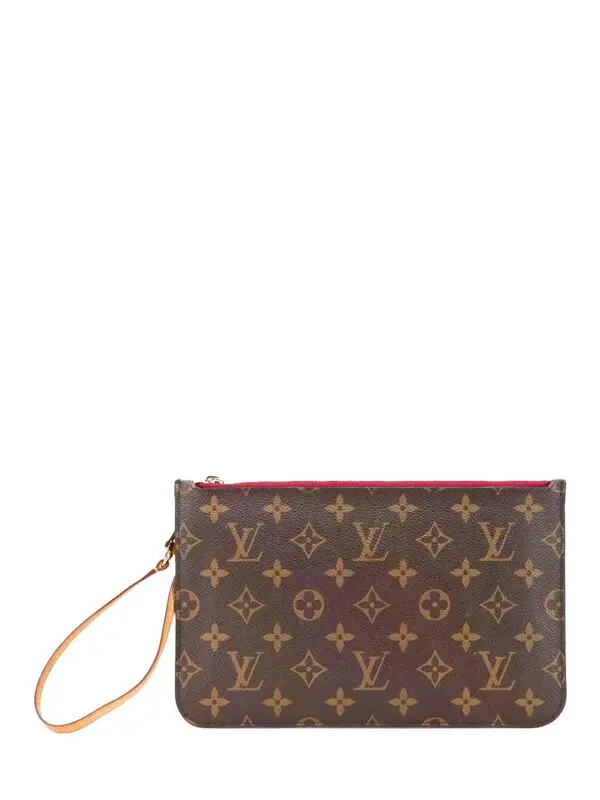 LOUIS VUITTON 2014 Monogram Neverfull Pouch - Brown