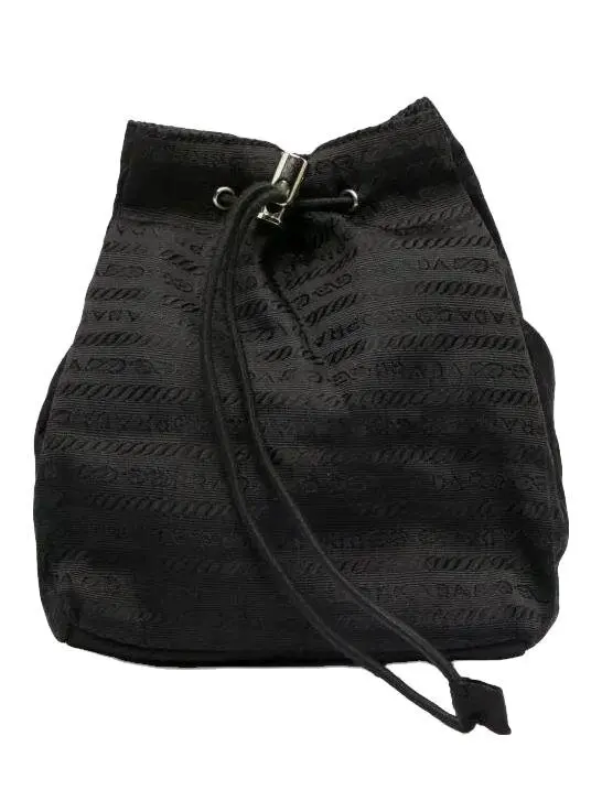 Prada 2000-2013 Tessuto Drawstring Pouch - Black