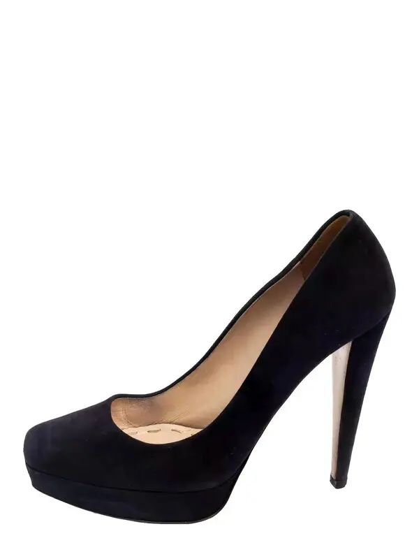 Miu Miu 125mm Leather Heeled Pumps - Black
