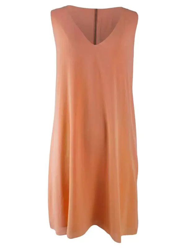 Alice + Olivia V-neck Cut-out Silk Dress - Orange