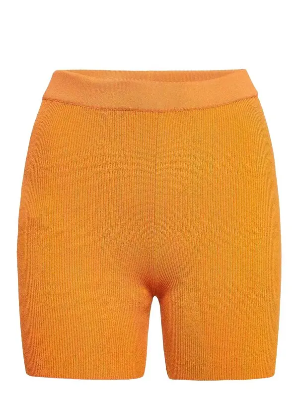 Jacquemus Ribbed Knit Shorts - Orange