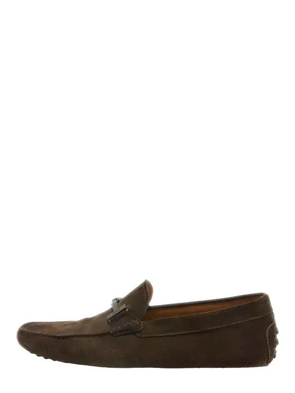 TOD'S Vintage Suede Loafers - Brown