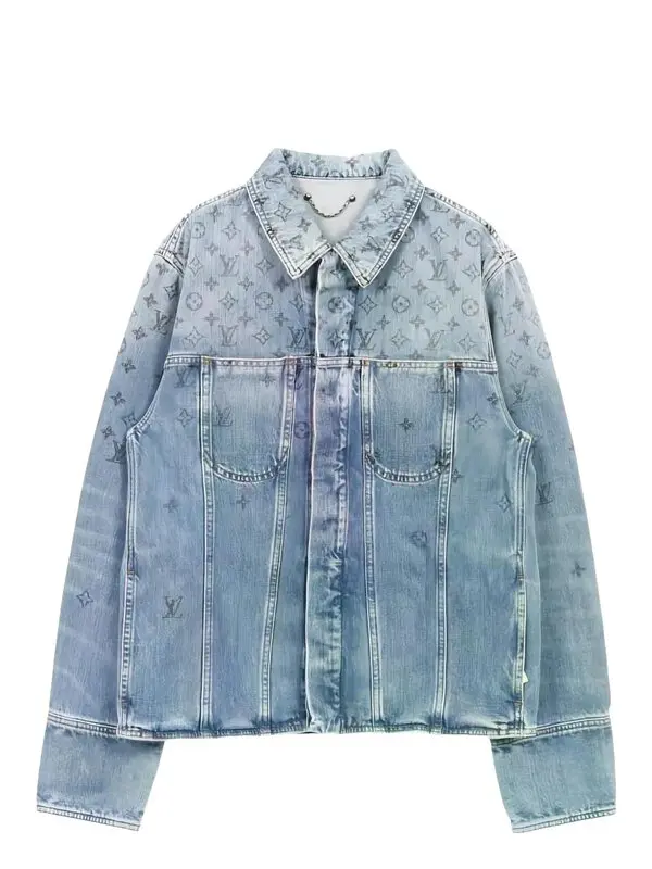 LOUIS VUITTON 2010s Monogram Denim Jacket - Blue